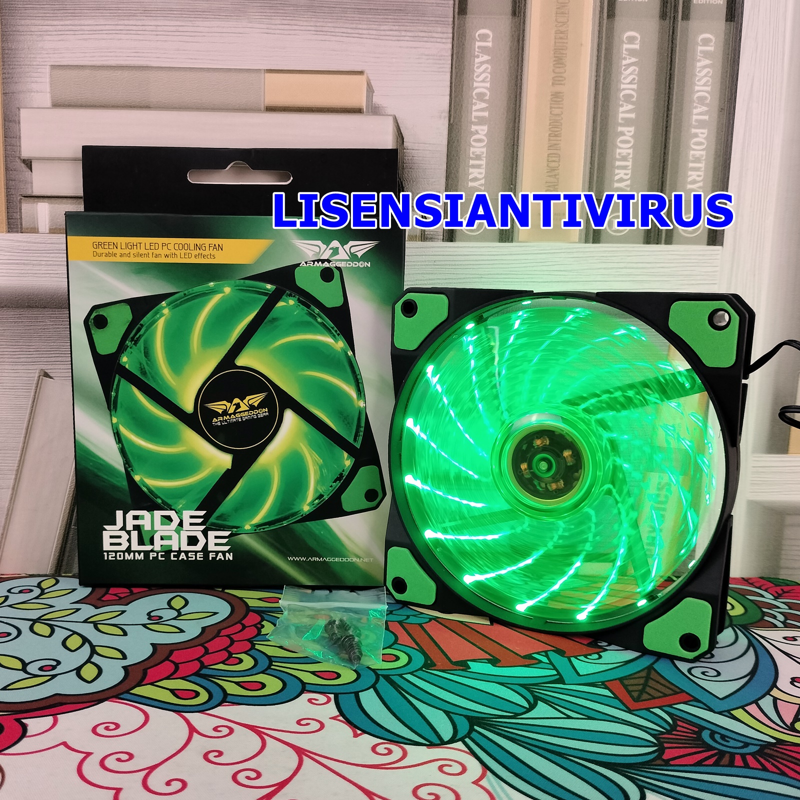 Fan Armaggeddon Jade Blade Gaming PC Cooling Fan With Green LED ...