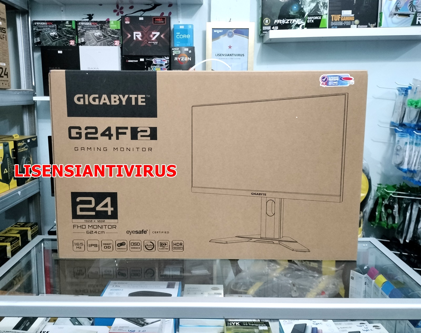Monitor Gigabyte LED IPS G24F2 165Hz 1ms IPS HDR AMD Free Sync FHD ...