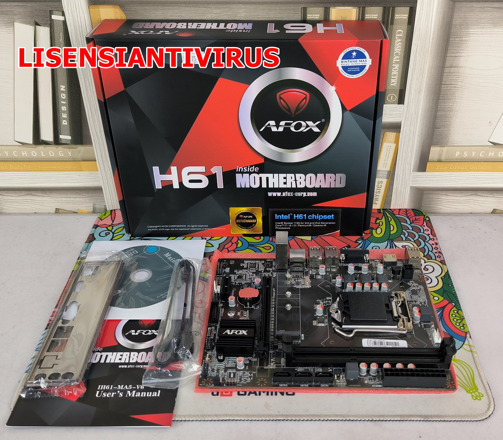 motherboard Afox intel H61 H 61 chipset LGA 1155 INTEL GEN2 GEN3 ...