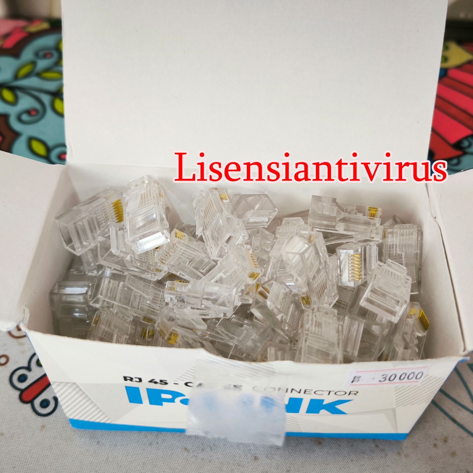 Wintech IPLINK RJ45 Konektor RJ45 Cat 5 Cat 5E box isi 100pcs konektor ...