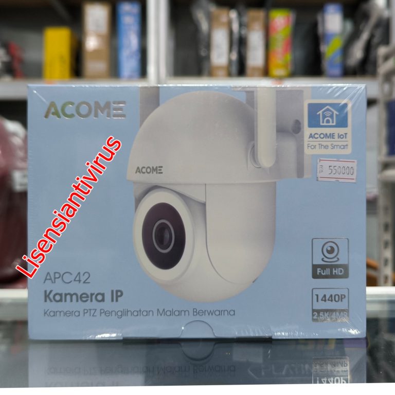 IPCCTV ACOME APC42 4mp 1440p WiFi Outdoor IP65 Tahan Air Full Color Rotasi Dual Pan Tilt Deteksi ...
