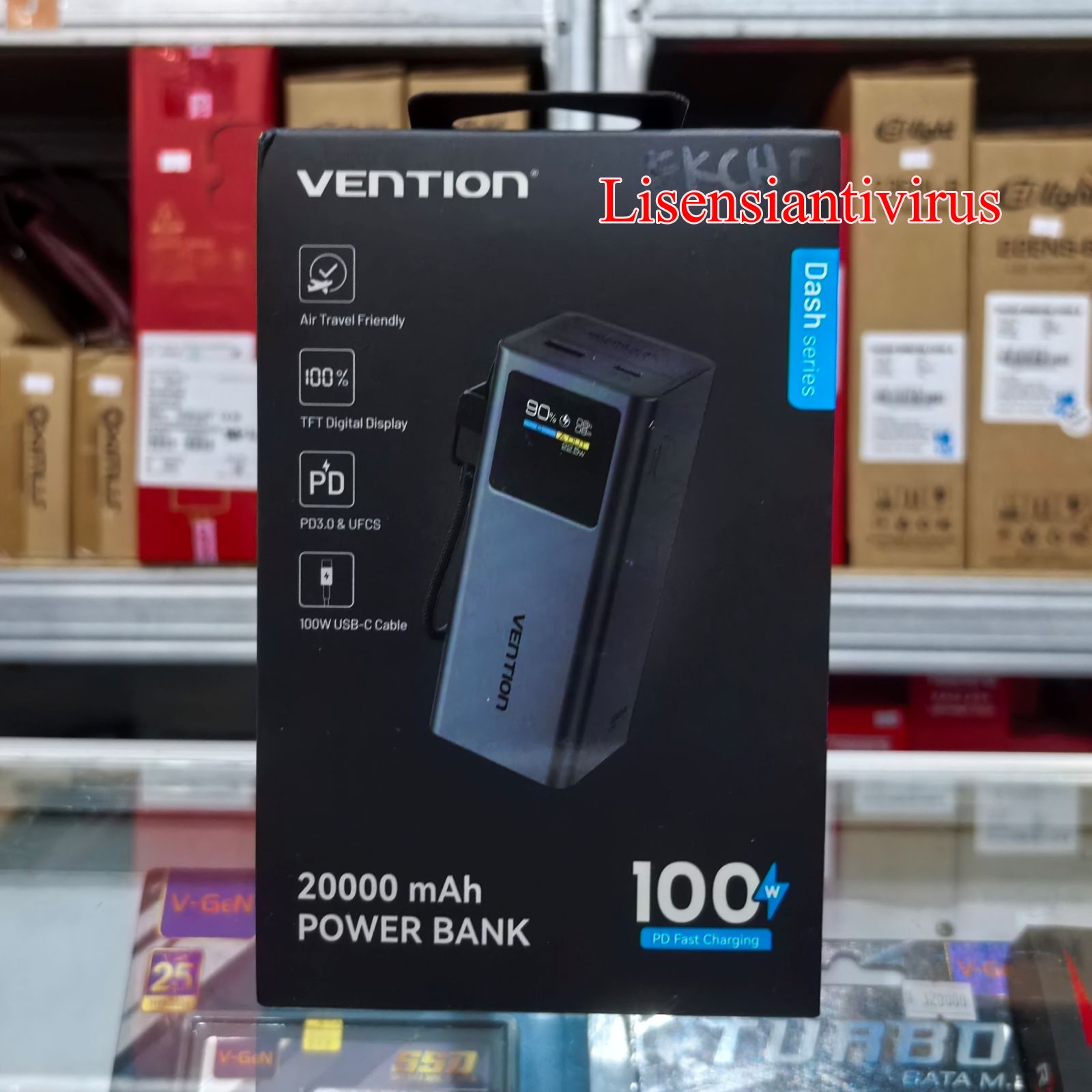 Vention Powerbank 20000mAh 100W USB C 3.0 PD PPS LED Display with ...
