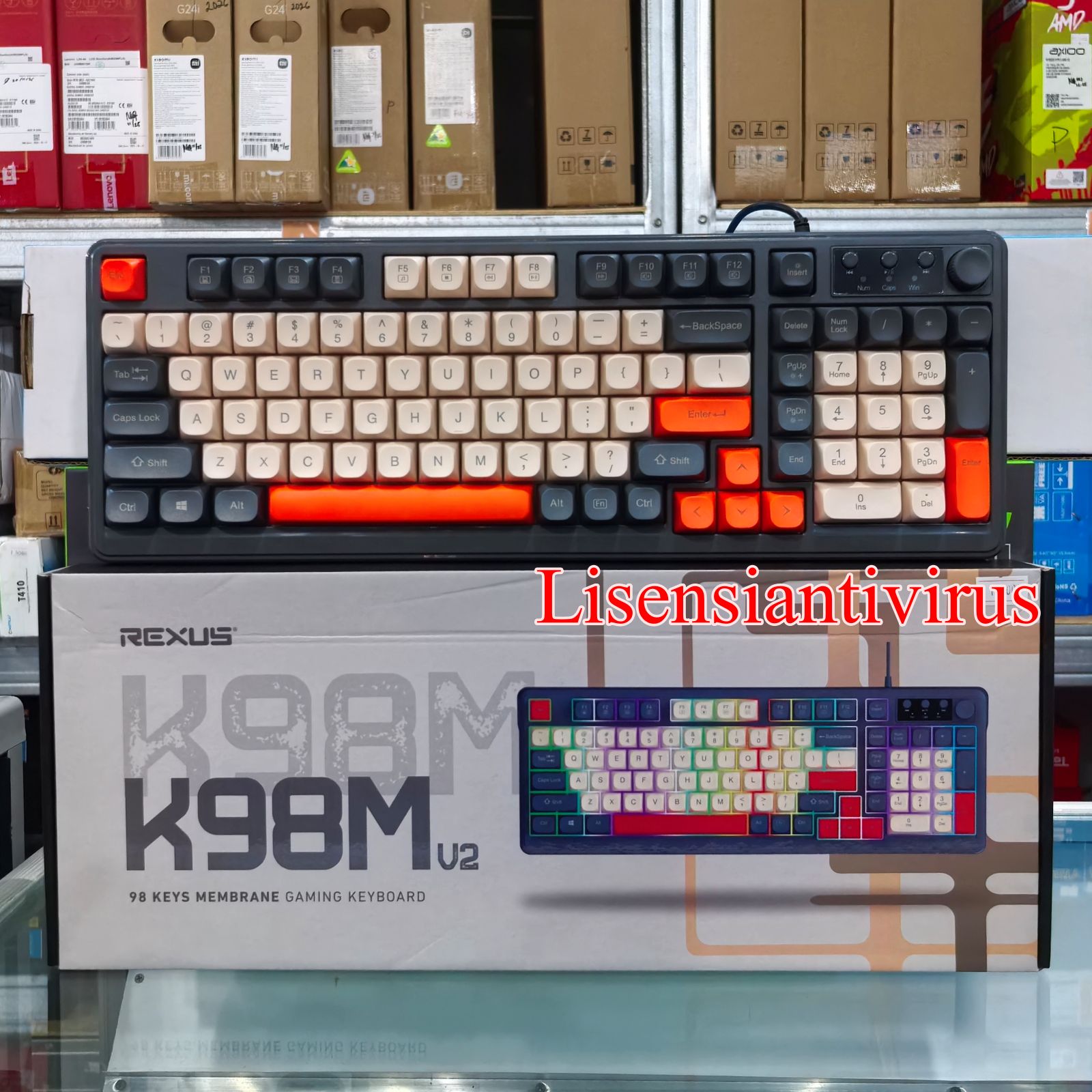 Rexus Battlefire K98M: Retro Gaming Keyboard TKL Anti-Ghosting 19 ...